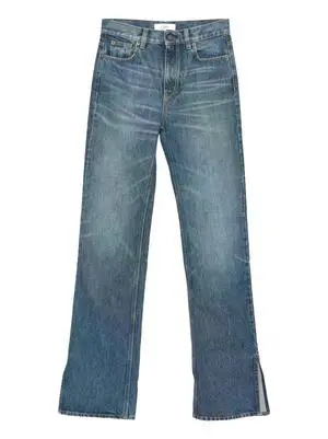 Chloé Side-slit Straight-leg Jeans - Blue