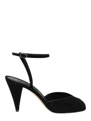 Casadei 75mm Ankle-strap Peep-toe Heeled Pumps - Black
