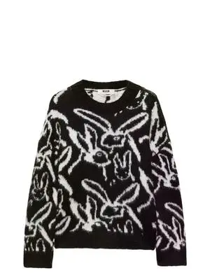 MSGM Rabbit-Print Sweatshirt