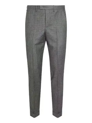 PT TORINO Checked-pattern Trousers - Grey