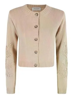 ERMANNO FIRENZE Floral-Embroidered Button Cardigan