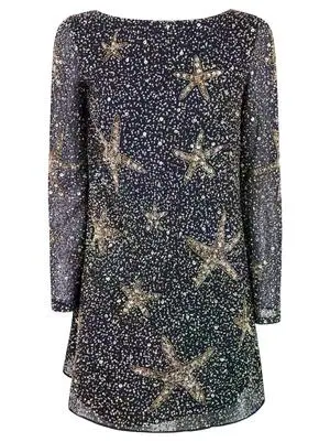 Rixo Ilse Starfish-embellished Dress - Blue