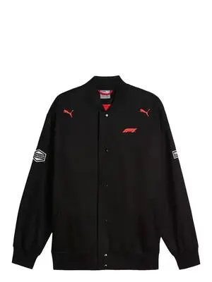 PUMA X F1 Logo-appliqué Bomber Jacket - Black