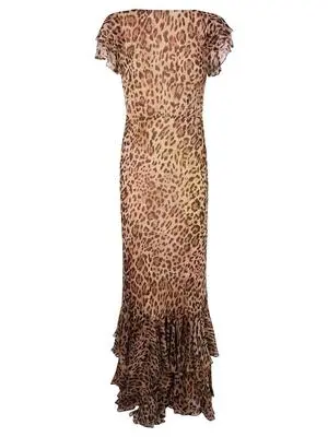 Rixo Mila Leopard-print Dress - Brown