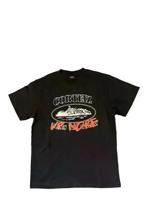 CORTEIZ Graphic Print T-shirt - Black