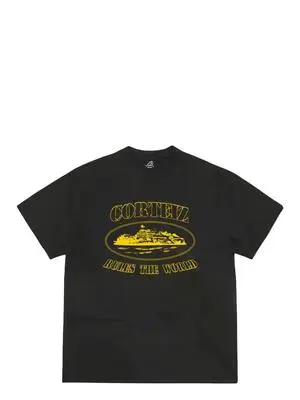 CORTEIZ Alcatraz-print T-shirt - Black