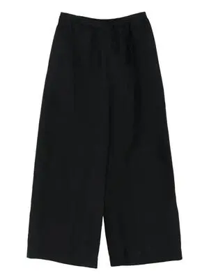 THE ROW Silk Wide-leg Trousers - Black