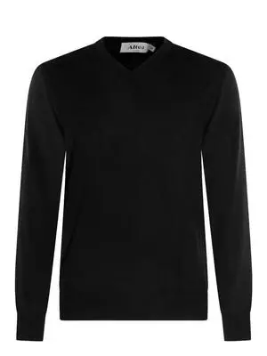 Altea V-neck Virgin Wool Sweater - Black