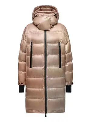 Moncler Rochelairs Quilted Hooded Coat - Pink