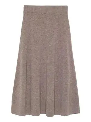 Agnona Fine-knit Skirt - Neutrals