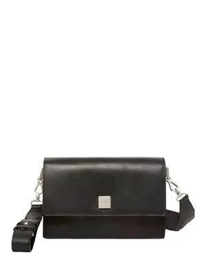 Max Mara Bianca Roughs Leather Shoulder Bag - Black