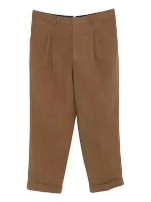 Ami Pleated Trousers - Brown