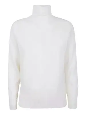 ANNE CLAIRE Wool High-neck Sweater - White