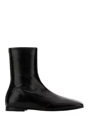 Valentino Garavani Vlogo Leather Ankle Boots - Black