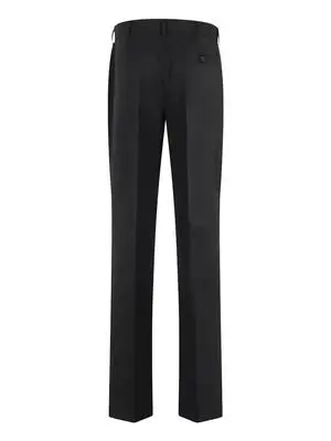 Moschino Wool Straight-leg Trousers - Black