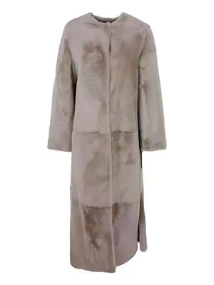 YVES SALOMON Paneled Fur Coat - Neutrals