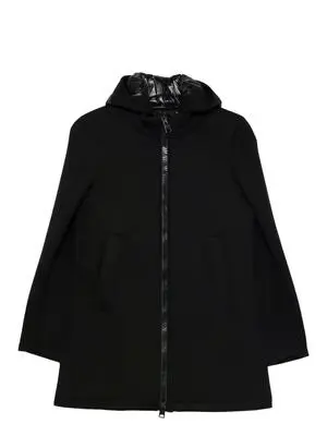 Herno Zip-up Hooded Coat - Black