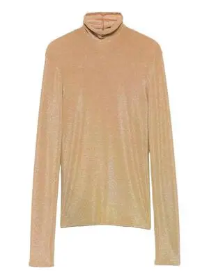 FORTE_FORTE Long-sleeve Turtleneck Top - Gold