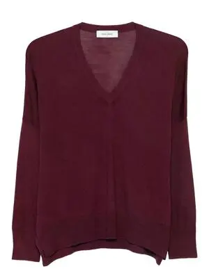 GRAN SASSO V-neck Wool Sweater - Red