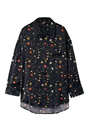 R13 Print Washed-silk Shirt - Multi