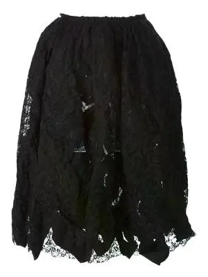 Comme Des Garçons Reversible Lace Skirt - Black