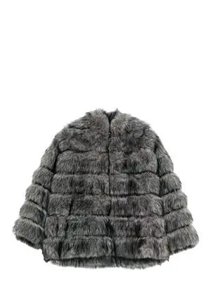 BETTA CORRADI Oversized Faux Fur Jacket