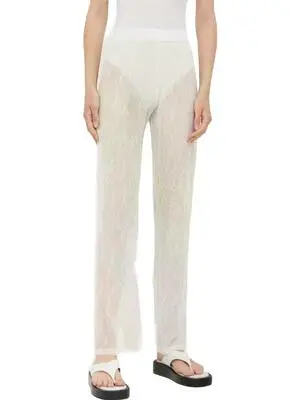 RÉSUMÉ Patterned Trousers - White