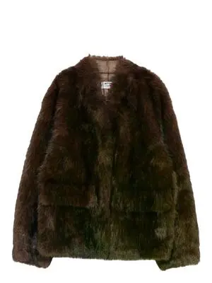 BETTA CORRADI Faux Fur Jacket - Brown