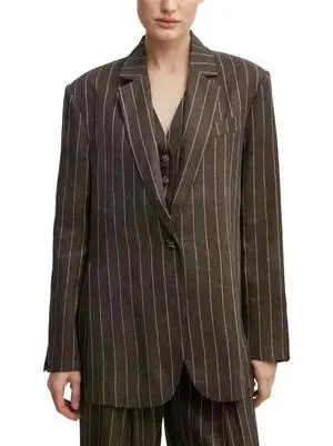 Day Birger Et Mikkelsen Striped Single-breasted Blazer - Brown