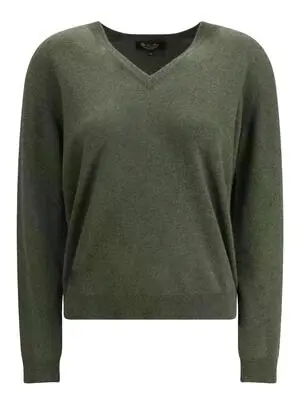 Loro Piana Cashmere V-neck Sweater - Green
