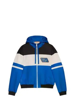 Gucci Logo-patch Hoodie - Blue
