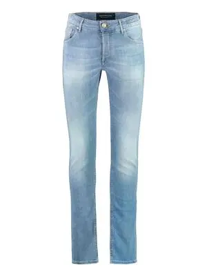 HANDPICKED Orvieto Slim-cut Jeans - Blue