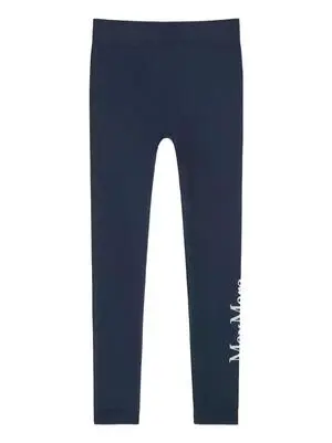 Max Mara Logo-detail Leggings - Blue