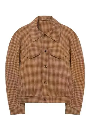 Séfr Matthieu Checked Shirt Jacket - Brown