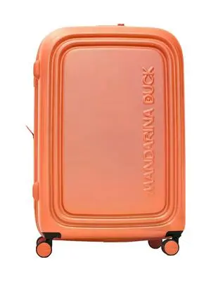 MANDARINA DUCK Embossed Logo Suitcase - Orange