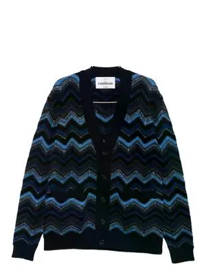 Missoni Chevron Knit Cardigan - Black