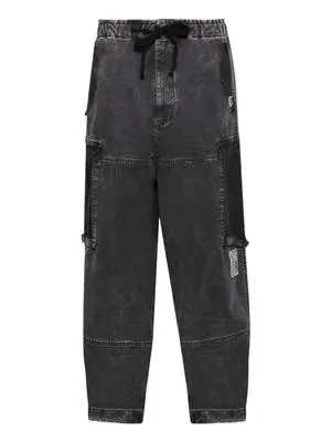 Mihara Yasuhiro Satin Cargo Trousers - Black