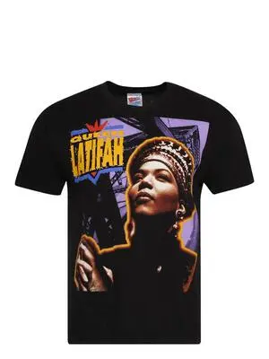 EARTHLING VIP Queen Latifa Vintage Tee Black - A
