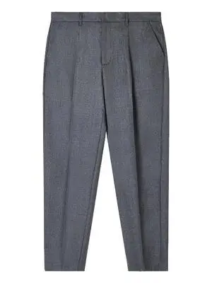 Emporio Armani Virgin-wool Stretch-twill Trousers - Natural