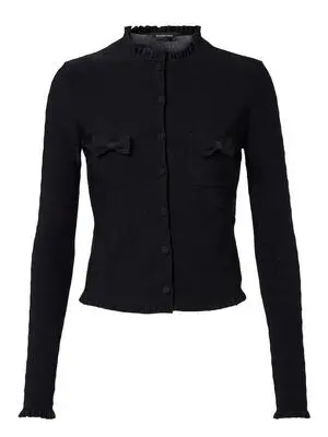 Balenciaga Ruffled Cardigan - Black