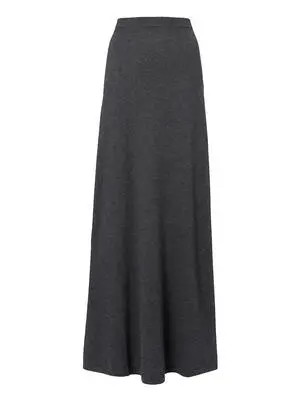 Balenciaga High-rise Wool Maxi Skirt - Grey