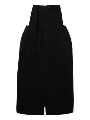 Sacai Denim Maxi Skirt - Black