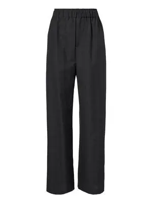 THE FRANKIE SHOP Baxter Plaid Wide-leg Pants - Grey