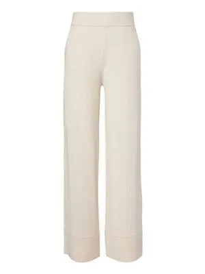 Jardin Des Orangers Wool And Cashmere Wide-leg Pants - White