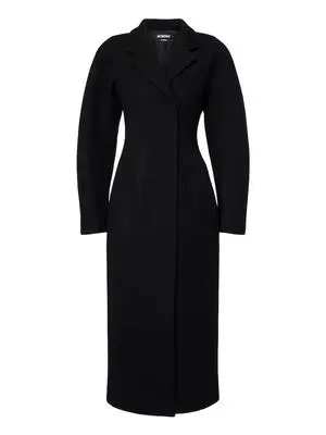 Jacquemus Virgin Wool Coat - Black