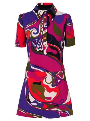 Emilio Pucci Orchidee Polo Dress - Multicoloured