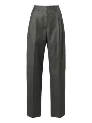 Givenchy Low-rise Wool Wide-leg Pants - Grey