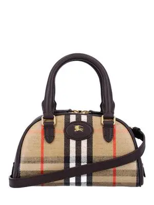 Burberry Mini Highlands Bowling Bag - Sand Check