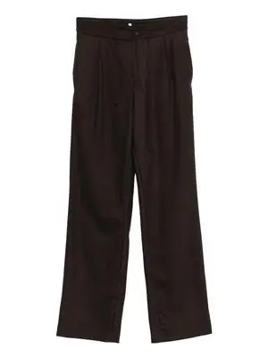 Loulou De Saison LARS Silk Twill Pants Brown