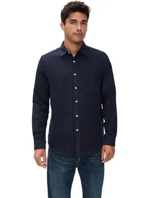 Portuguese Flannel Teca 2.0 Brushed Flannel Button Down Shirt - Navy